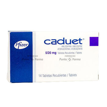 CADUET 5/20 mg CAJA x 14 TABLETAS | Aliviomeds