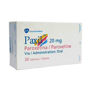 PAXIL 20 mg x 30 tabletas | Aliviomeds