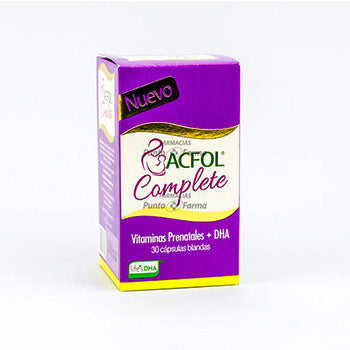 ACFOL COMPLETE VITAMINAS PRENATALES CAJA x 30 CAPSULAS BLANDAS | Aliviomeds