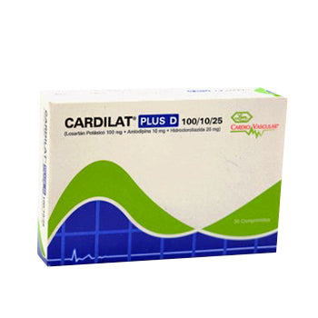 CARDILAT PLUS D 100/10/25 mg x 30 comprimidos | Aliviomeds