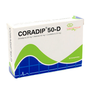 CORADIP D-50 50 mg x 30 tabletas | Aliviomeds