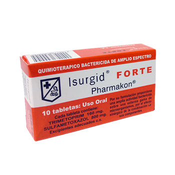 ISURGID FORTE 160/800 mg x 10 TABLETAS | Aliviomeds